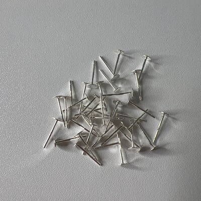 20 Pairs Sterling Silver Earring Posts W/ Flat Back 1.5mm 2mm 3mm 4mm ...