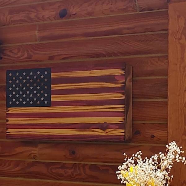 Wood American Flag Murphy Bar, Concealment American Flag, Wood American ...