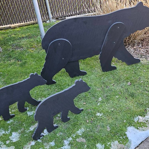 All-weather Black Bear and Cubs Display - Etsy