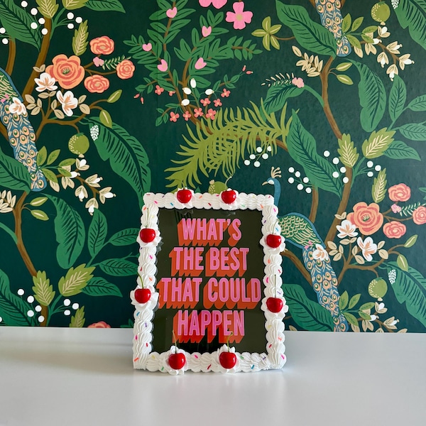 Fake Cake Photo Frame White With Colorful Sprinkles 4x6 / 5x7 / 8x10 ...