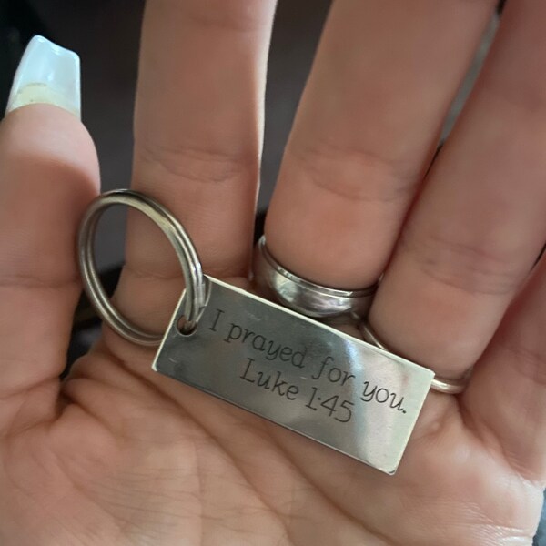 Custom Keychain Engraved Stainless Steel - Personalized Gift for Him or ...