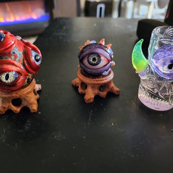 1.8 Vortex Marble Clown Fish Dichroic Glass Orb Ocean Wave Air Trap ...