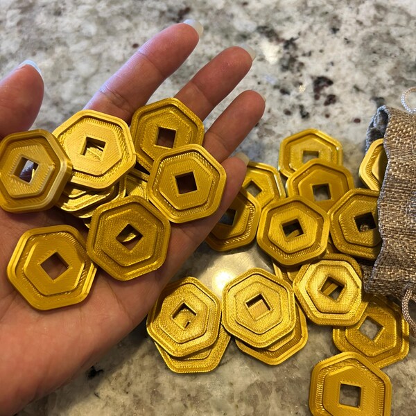 Roblox Robux Coins: Double-sided Gaming Party Favors and Gifts - Etsy