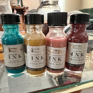 Walnut Shimmer Red Calligraphy Ink Calligraphy Kit Handmade Calligraphy ...