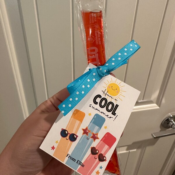 Editable Last Day of School Tag Stay Cool Ice Tag Summer End of School ...