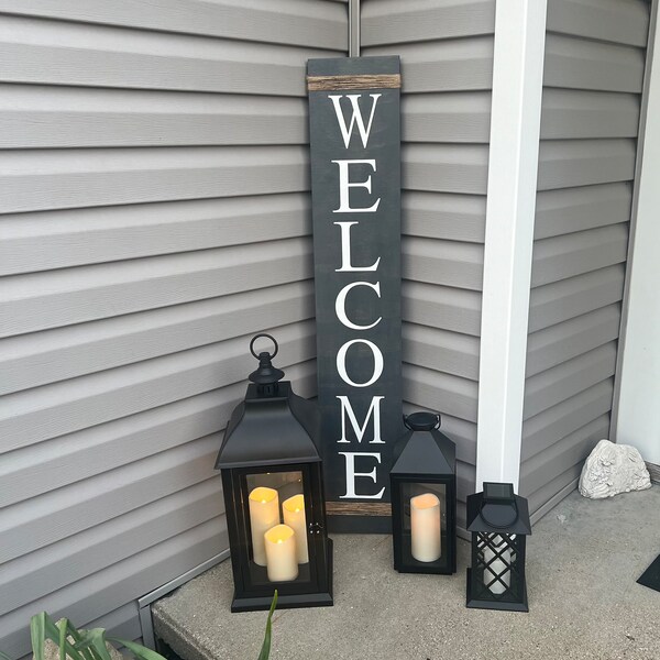 Front Porch Welcome Sign 5 Foot Welcome Sign 4 Foot Welcome Sign Rustic ...