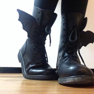 Faux Leather Bat Wing Inspired Shoe Wings Great for Com Icon, Winged ...