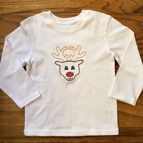 Quick Stitch Christmas Rudolf Reindeer Embroidery Digital Design File ...