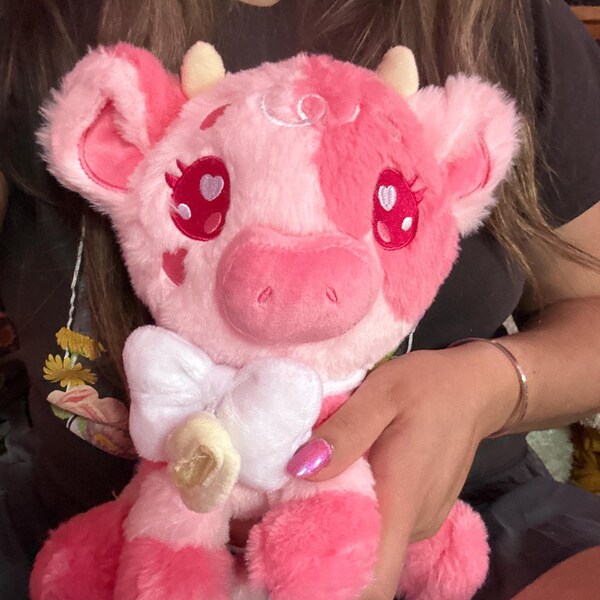 Sunshine the Lemon Cow Plush Kawaii Gift for Kids Cottagecore Stuffed ...