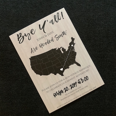 Map Invitation Template, DIY Editable Going Away Party Invite ...