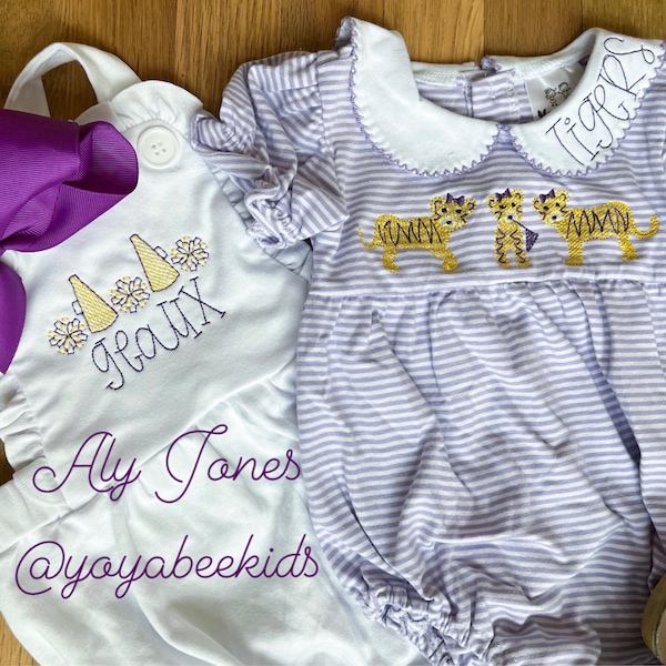 Light Fill Girl Tiger Trio Embroidery Design - Etsy