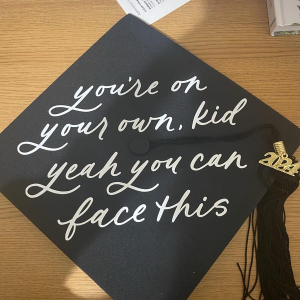 1 Peter 1:6 Graduation Cap Vinyl Decal, Handlettered Modern Calligraphy ...