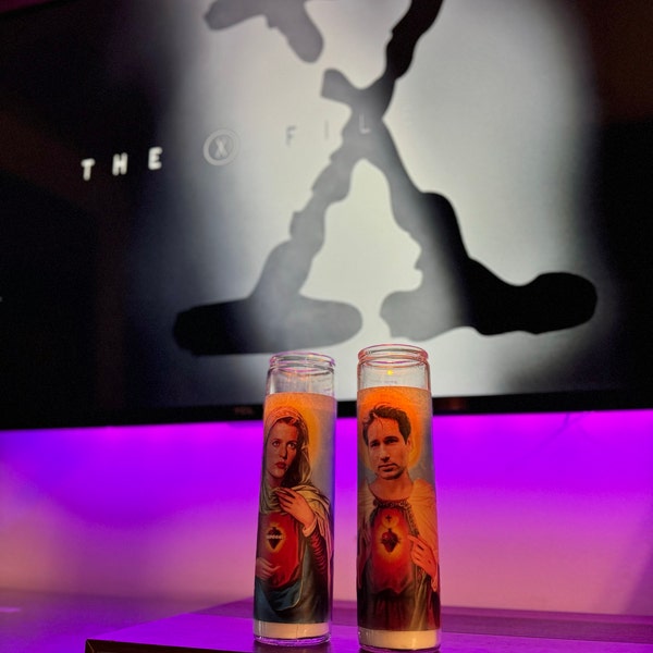 X Files Prayer Candle, Mulder Prayer Candle, Scully Religious Candle ...