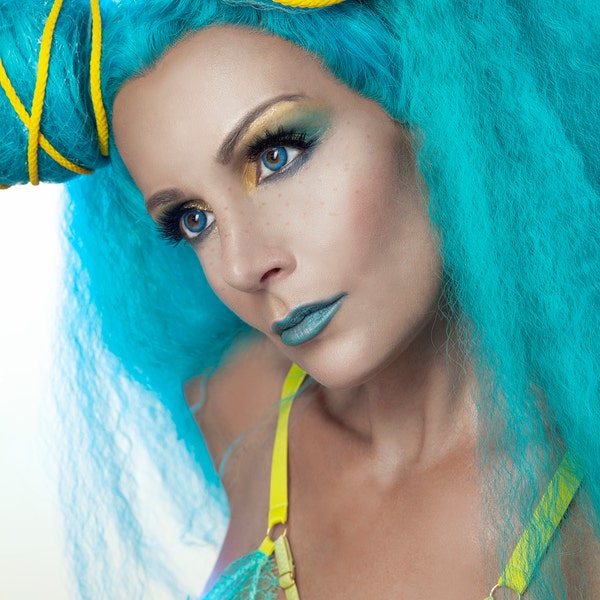 Rocker Emo Punk Mohawk Mullet - Custom Drag Queen Lace Front Wig - Etsy