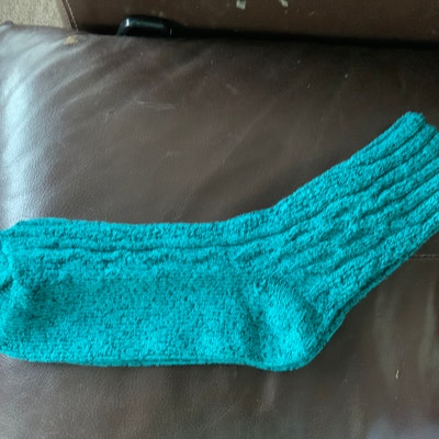 Natural Goat Wool Knee-high Socks, Knitted Warm Boot Socks, Fuzzy Comfy ...