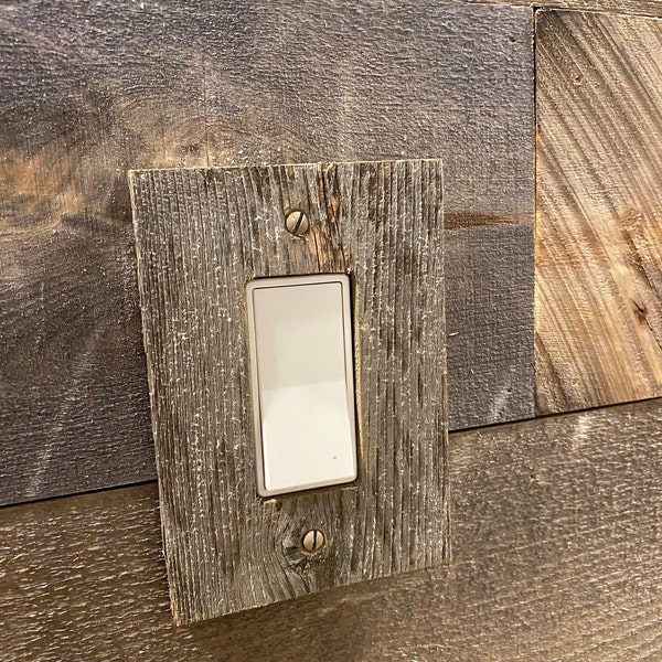 Weathered Wood Outlet Cover, Outlet Cover, Barn Wood, Drift Wood ...