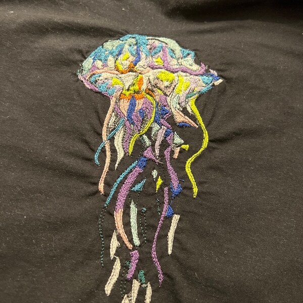 Jellyfish Machine Embroidery Design, Sea Jellyfish Embroidery Pattern ...