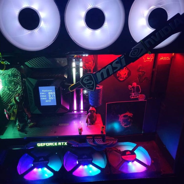 Gaming PC Case Badge (compatible With GPU Support Riser) - Etsy