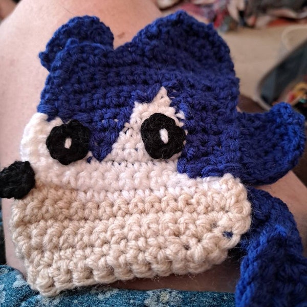 Crochet Sonic, Applique Pattern +free Scarf Pattern ,sonic Ornaments - Etsy