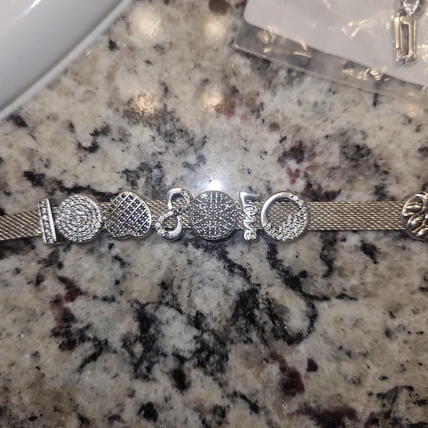 Reflexion A-Z Letter Clip Charms, Reflection Mesh Bracelet Charm ...