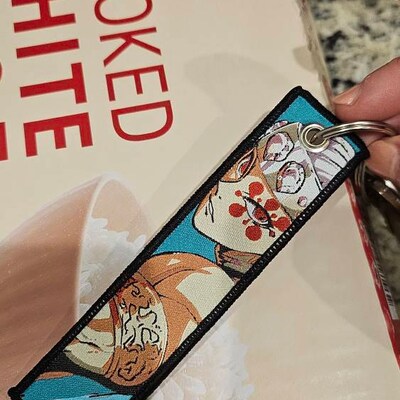 Anime Embroidered Jet Tag Keychain - Etsy