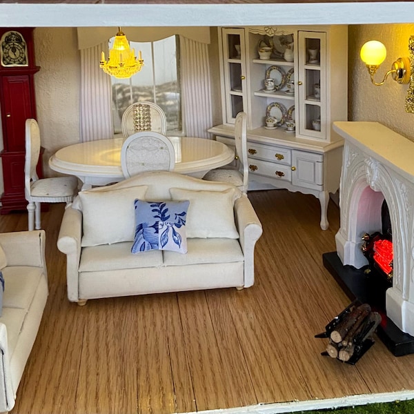 Miniature Doll House 12th Scale Bedding Cotton Waffle Style Throw ...
