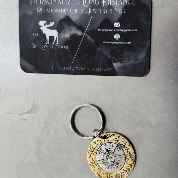 Long Distance Keychain Anniversary Gift for Boyfriend Coordinate ...