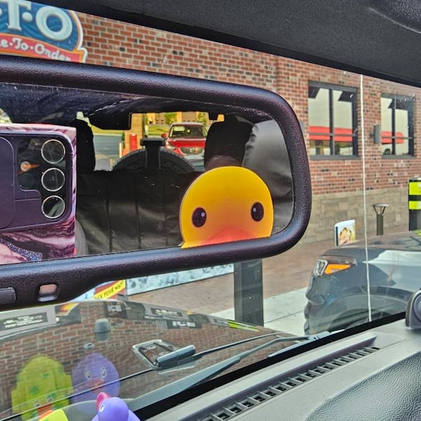 Duck Peeker Rear View Mirror/sun Visor Decal - Etsy