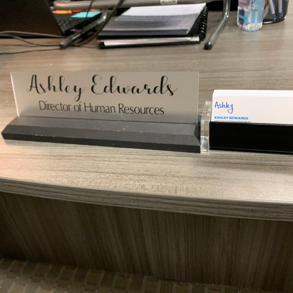 SUN-BLEACHED Rustic Desk Sign Modern Office Unique Name Tag for Desk ...