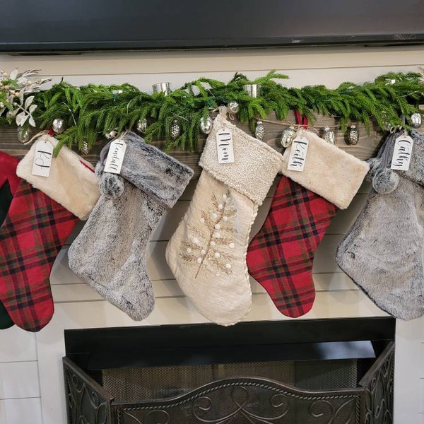 Personalized Christmas Stocking Tags HIGH QUALITY Christmas Stocking ...
