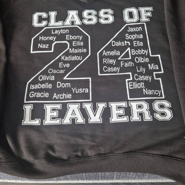 Personalised School Leavers Hoodies 2025, Primary School Leavers, Year ...