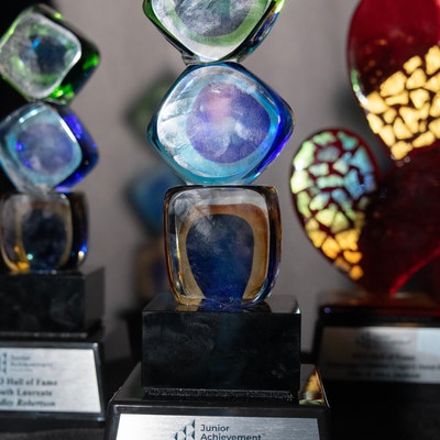 Personalized 7 Diamond Crystal Award Plaque Custom - Etsy