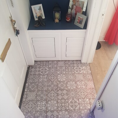 48 Victorian Mosaic Tile Stickers 6 Inch Kitchen Grey Tile Stickers 4 ...