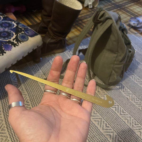 Brass Reed/sley Hook, 2 in 1 Tool for Threading Metal Reeds and Heddles ...