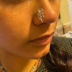 Ancient Symbol Inspired Nose Rings, Gold Nose Cuff, Afrocentric Nose ...