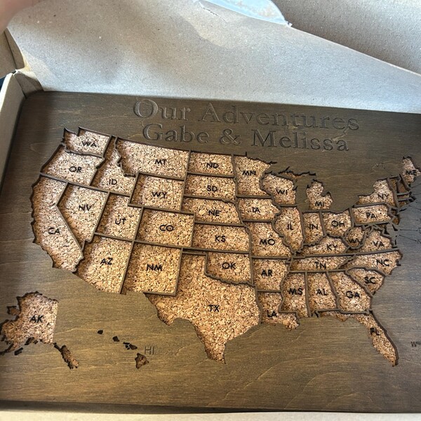 Personalized Cork World Map With Pins, Push Pin Travel the World Map ...