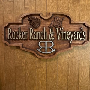 Personalized Family / Ranch / Farm Sign Personalized Name Signs Carved ...