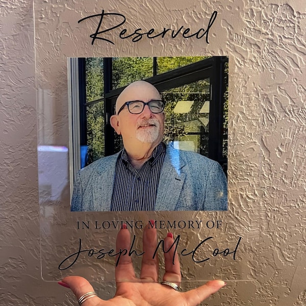 Reserved Memorial Sign, in Loving Memory Sign, Wedding Decoration ...