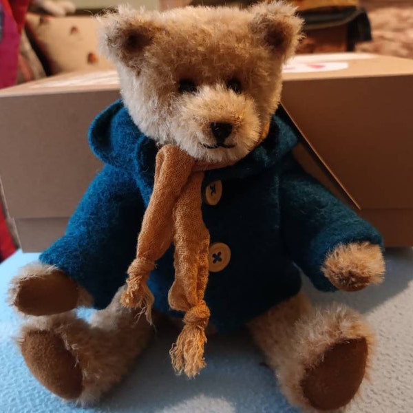 Miniature Mohair Teddy Bear - "bertie" With Hand Finished Gift Box - Etsy