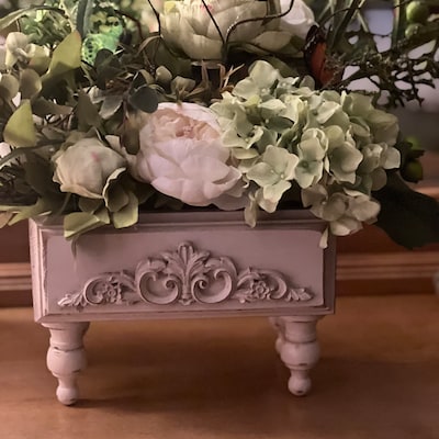 Decorative Farmhouse Box...farmhouse Caddy...green Deco Box...home ...