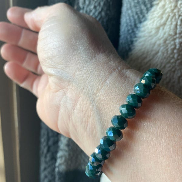 Handmade Stretchy 8x6mm Crystal Bracelets (7.5 Inches) - Etsy