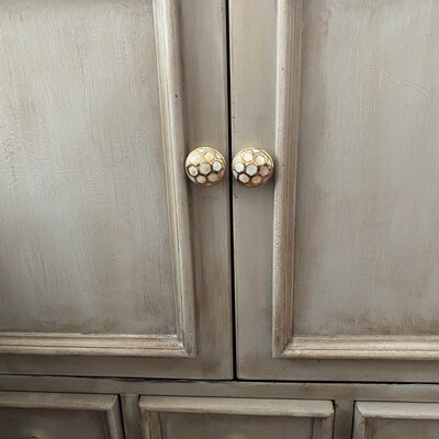 Mother of Pearl Tortoise Shell Knob Drawer Knob, Dresser Knob, Cabinet ...