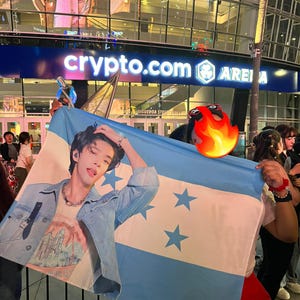 Stray Kids Felix Captivating Blue Hair Flag Banner, Felix American ...