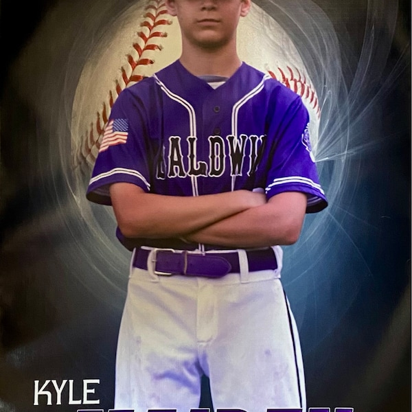 Custom Designed & Printed Vinyl Graduation Baseball/softball Sports ...