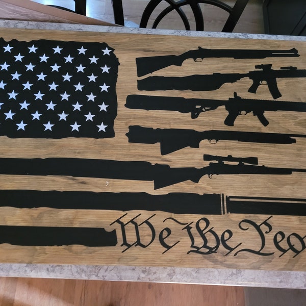 American Gun Flag Svg, Rifle Flag Svg, Guns Svg, 2nd Amendment Svg ...