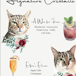 Cat Signature Drink Sign, Cat Signature Drink, Cat Signature Cocktails ...