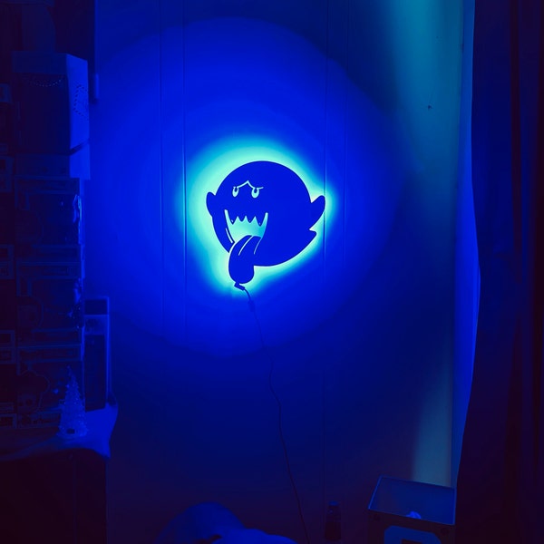 Boo Led Sign Wall Art Decor Glow in the Dark Wall Art Super Mario Light ...