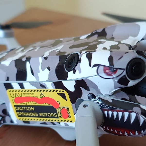 Dji Mini 3 PRO - Flying Tigers Drone Decal Sticker Shark Teeth - Etsy