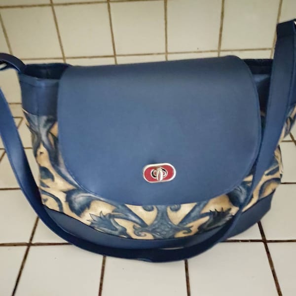 Zoe Satchel Handbag Purse PDF Sewing Pattern, Tote Bag, Faux Leather ...