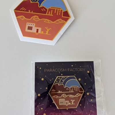 Sapphire Desert Enamel Pin - Etsy